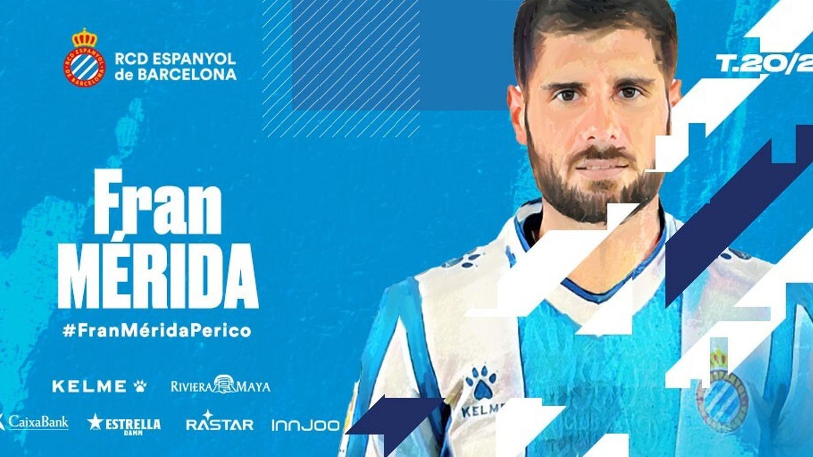 Fran Mérida, primer fitxatge de l'Espanyol per retornar a Primera
