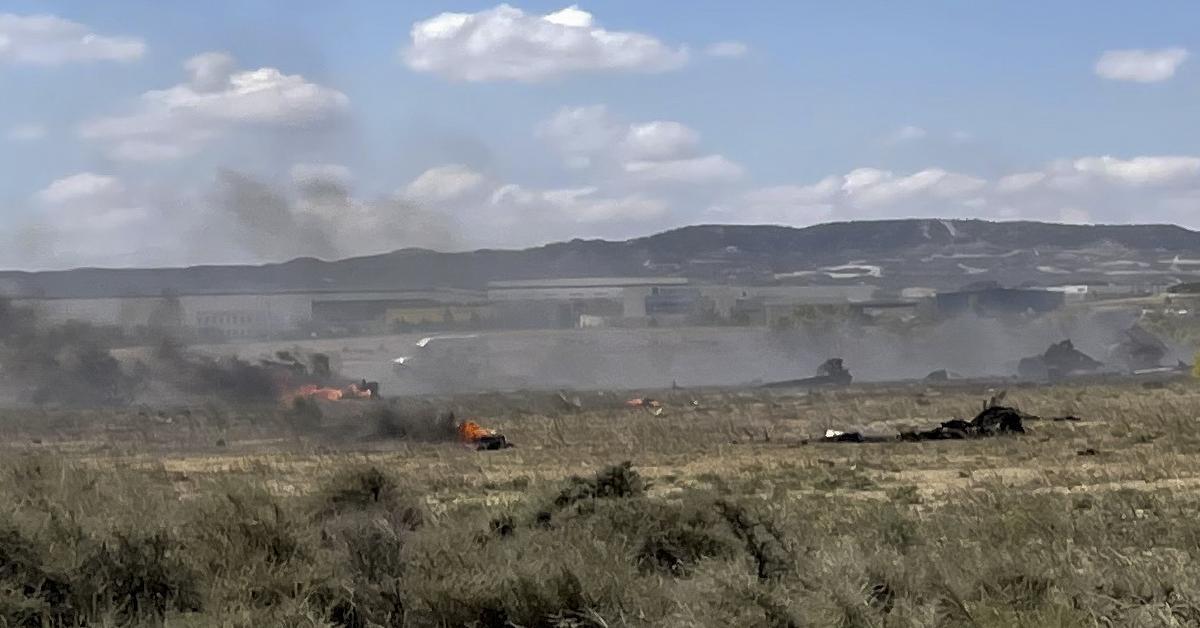 Un caça de l'exèrcit s'estavella a la base de Saragossa