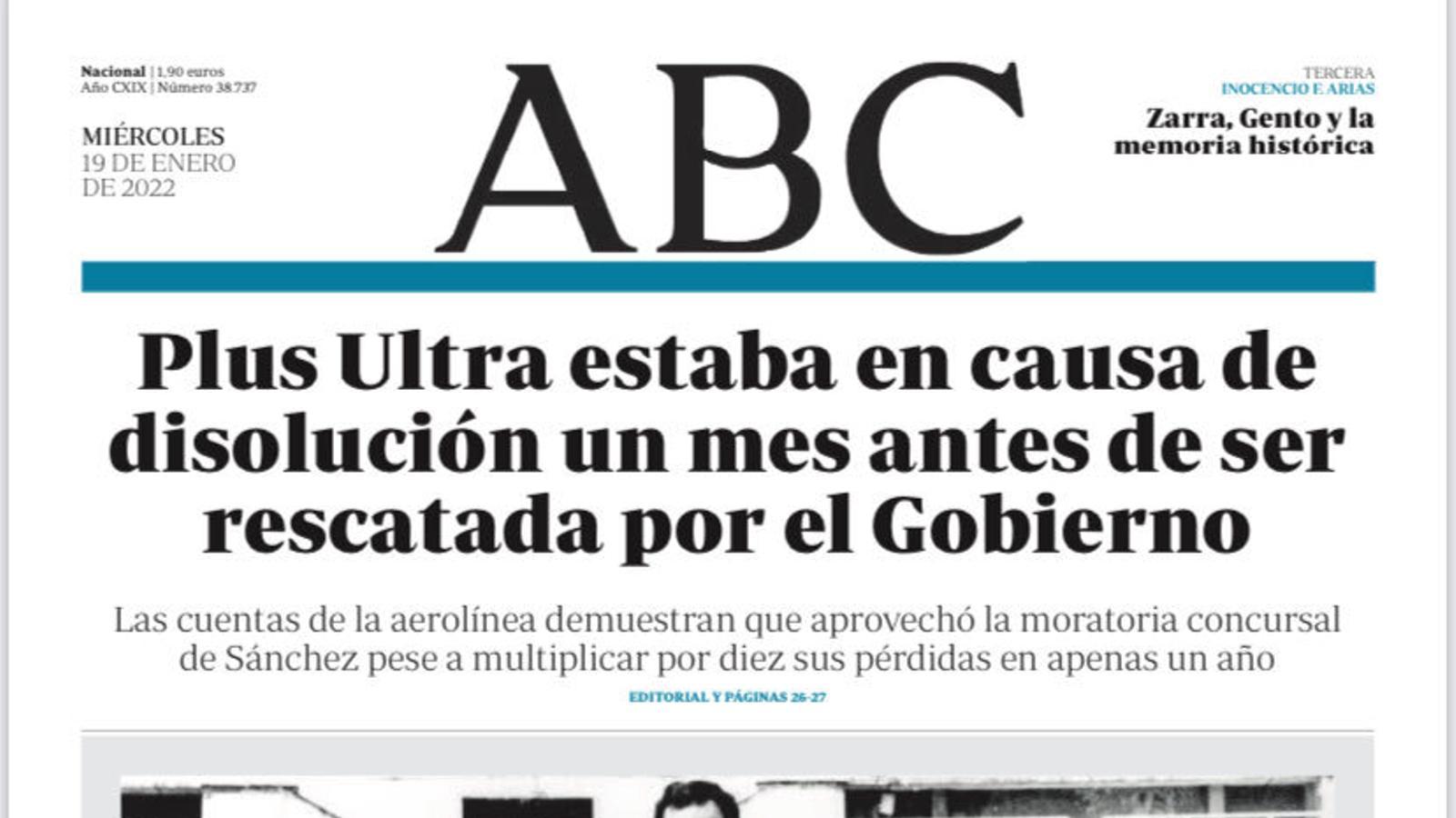 "Plus Ultra estaba en causa de disolución un mes antes de ser rescatada ...